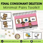 Final Consonant Deletion: Minimal Pairs Cards