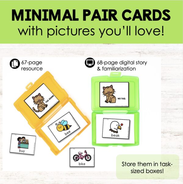 Final Consonant Deletion: Minimal Pairs Cards