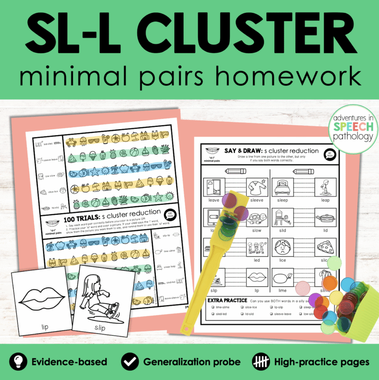 S Blend Cluster Reduction Homework: Minimal Pairs
