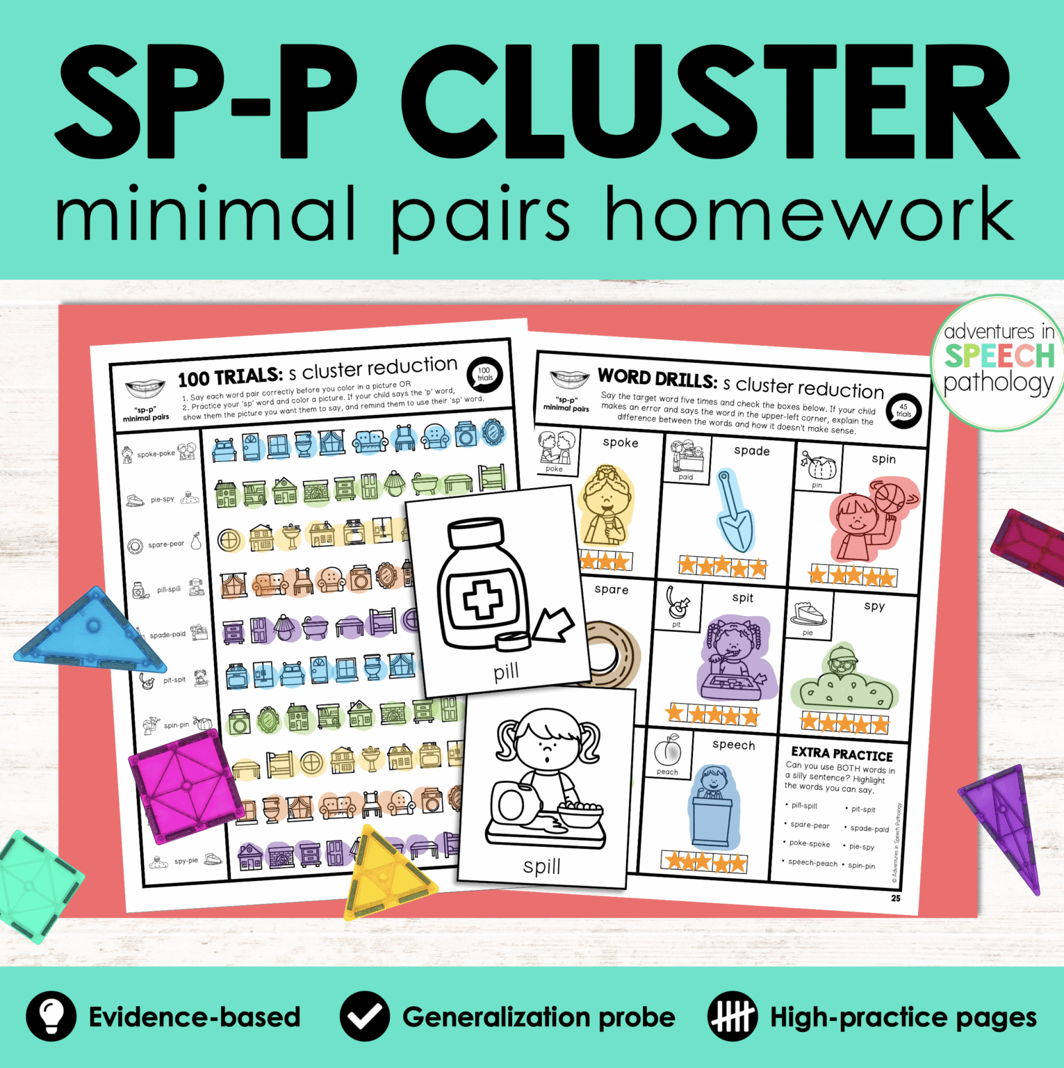 S Blend Cluster Reduction Homework: SP-P Words