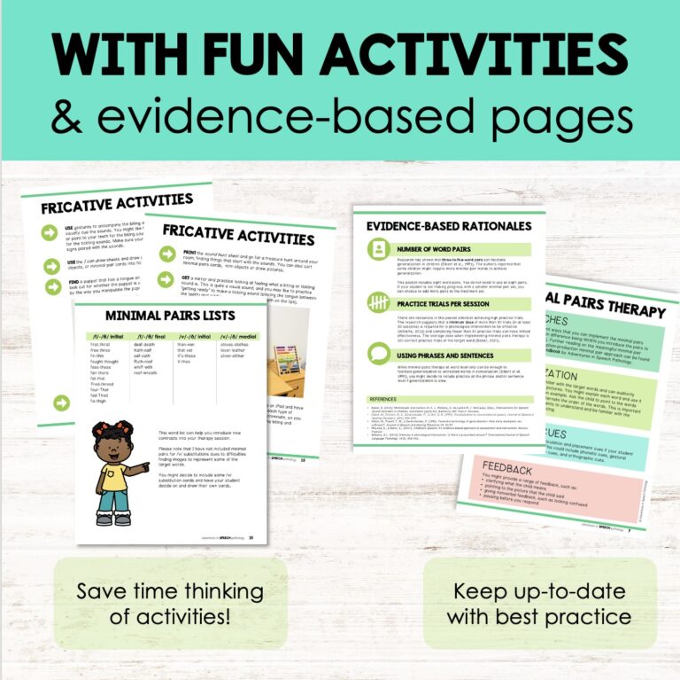 TH-F Minimal Pairs Speech Therapy Toolkit