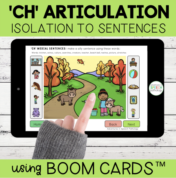 Ch Articulation Boom Cards™ | Engage in Therapy Fun!