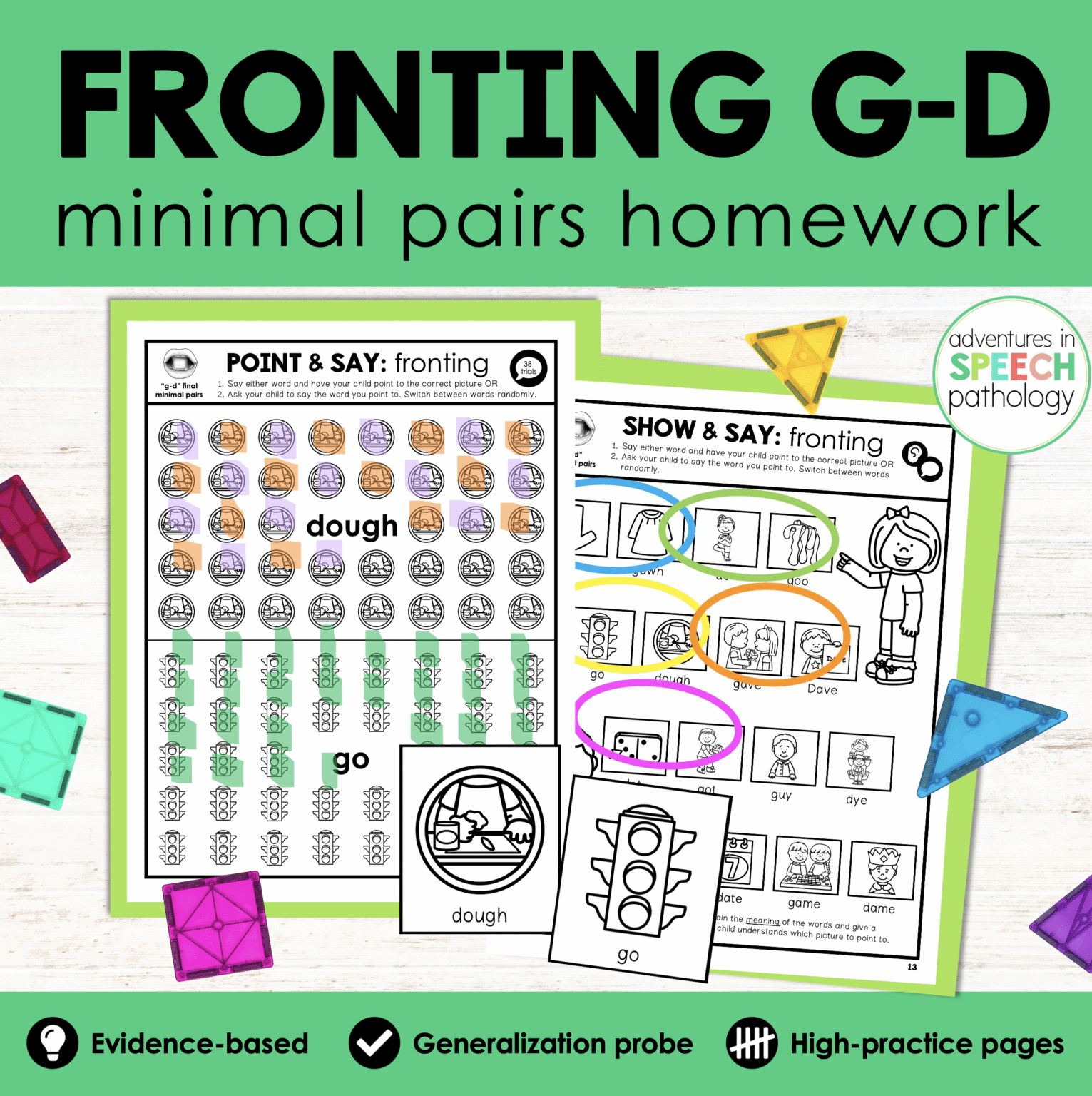 G-D Initial Minimal Pairs for Speech Therapy