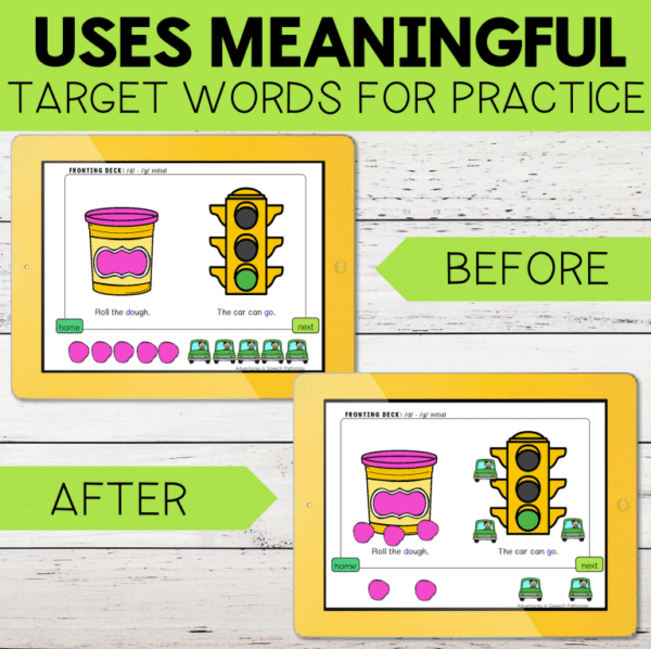 Engaging Fronting Minimal Pairs | Boom Cards for Therapy