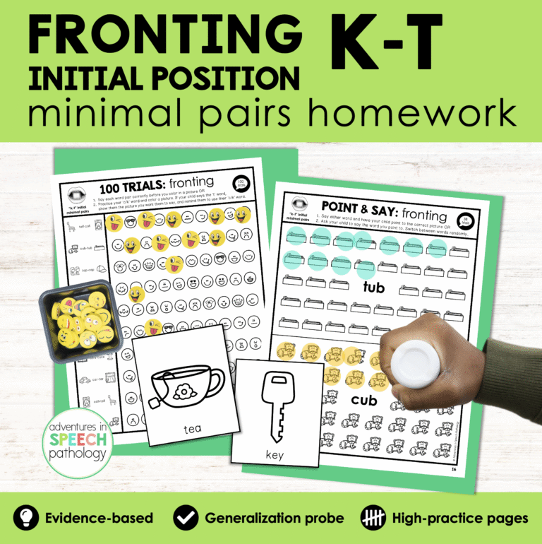 K-T Initial Words: Fronting Minimal Pairs Therapy