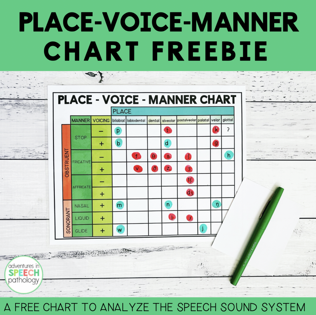 Place Voice Manner Chart FREEBIE Adventures In Speech Pathology Place Voice Manner Chart FREEBIE Adventures In Speech Pathology