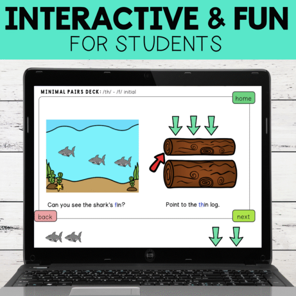 Th-F Minimal Pairs Boom Cards for Speech Therapy
