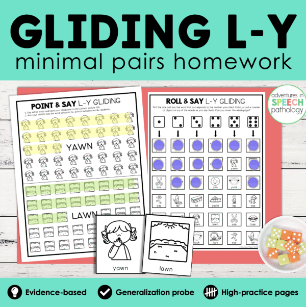 Gliding Minimal Pairs: L-Y Speech Therapy Tools