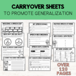 Speech Therapy Articulation Carryover Bundle