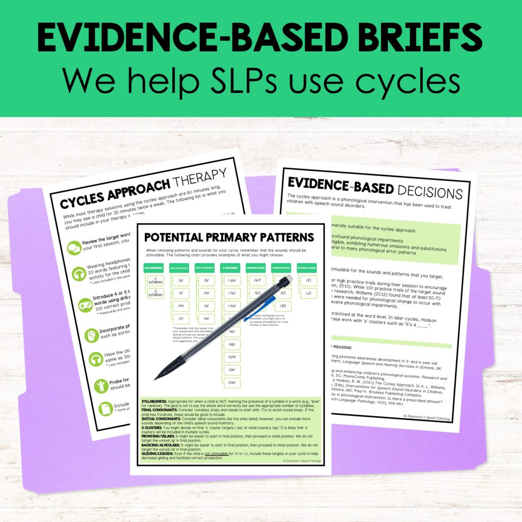 Cycles Approach: Final Consonant Deletion Resources