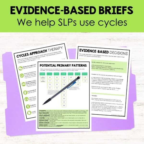 Cycles Approach: SM Cluster Reduction Therapy Tools