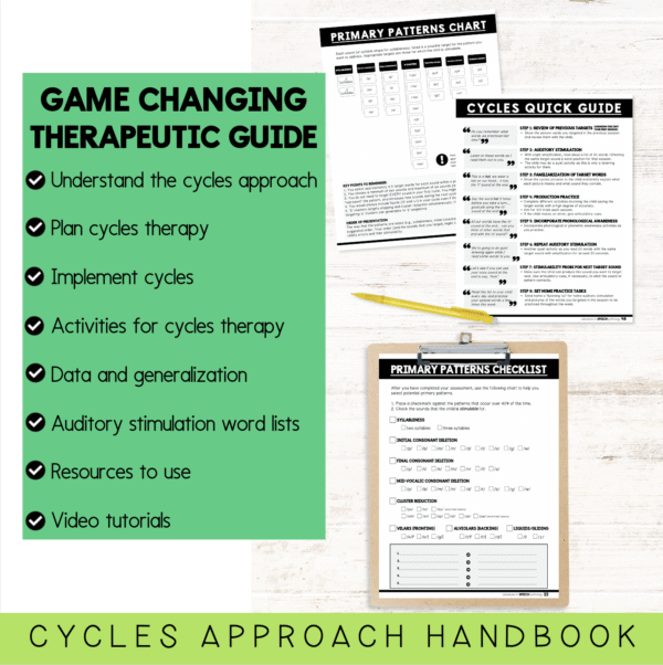 Cycles Approach Therapy Handbook | SLP Resource