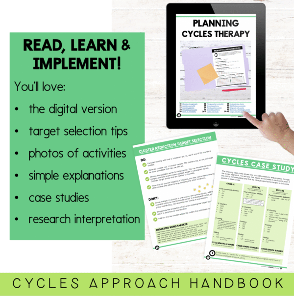 Cycles Approach Therapy Handbook | SLP Resource