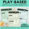 Play-Based Articulation: Early Sounds Sheets
