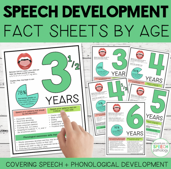 Phonological Awareness & Speech Fact Sheets