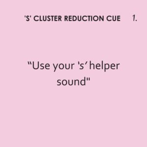 S Cluster Reduction: Minimal Pairs Guide