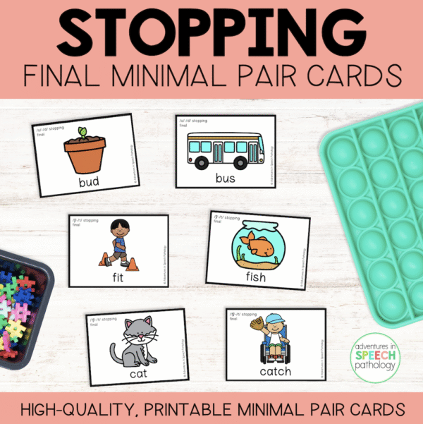 Final Position Minimal Pair Therapy Cards