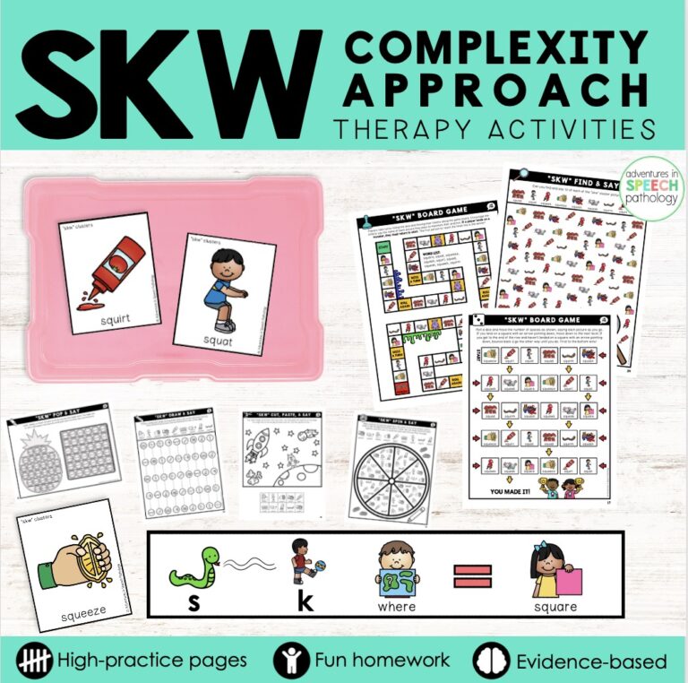 Skw Cluster Therapy Printables & Products