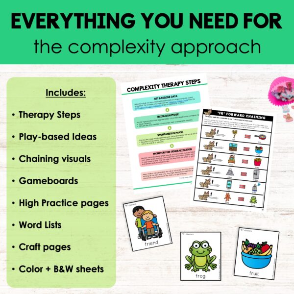 FR Cluster Speech Therapy Activities Pack