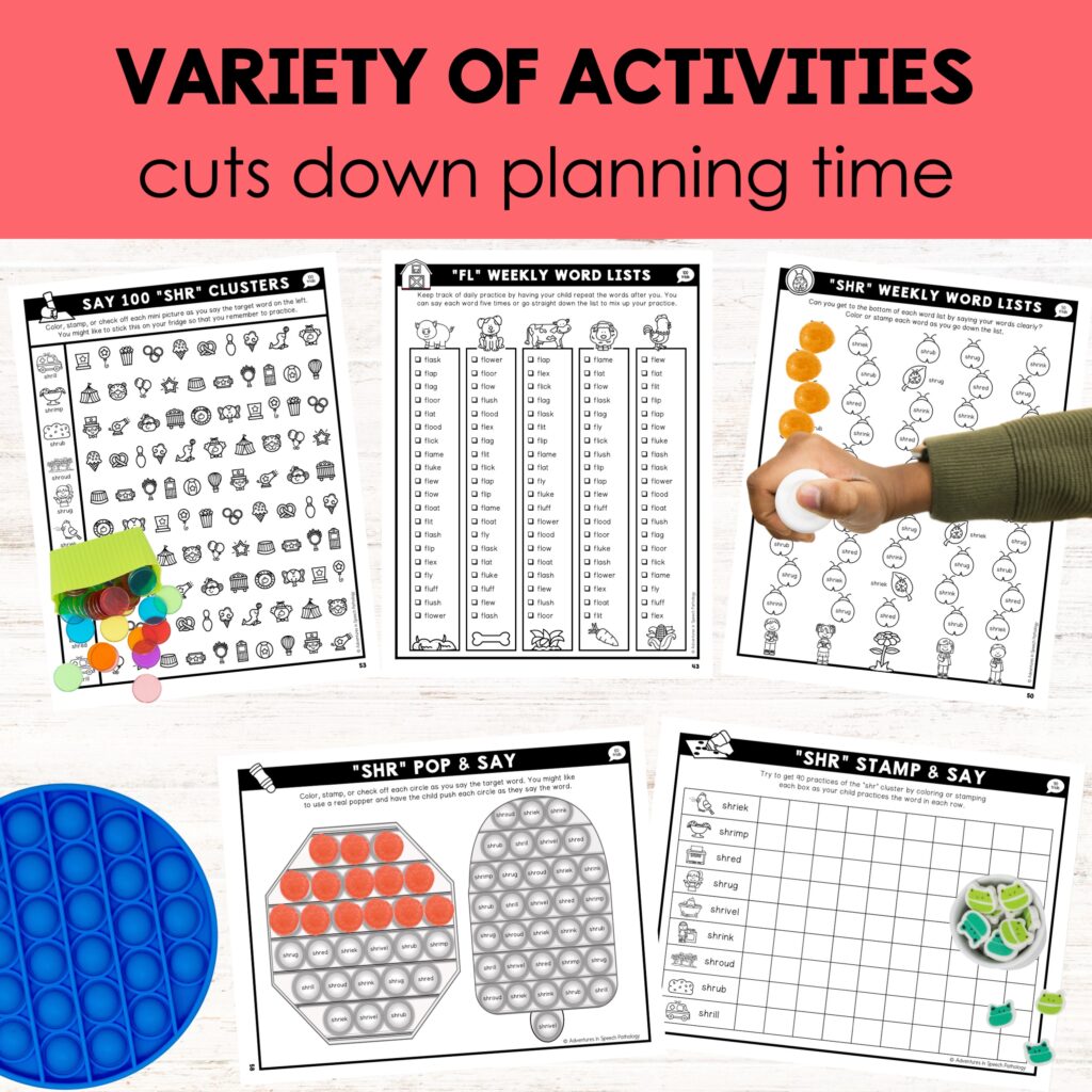 Complexity Approach Shr Cluster Therapy Activities Bundle