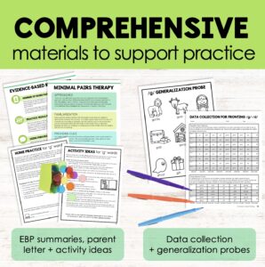 Fronting Minimal Pairs Bundle | Speech Therapy Tools